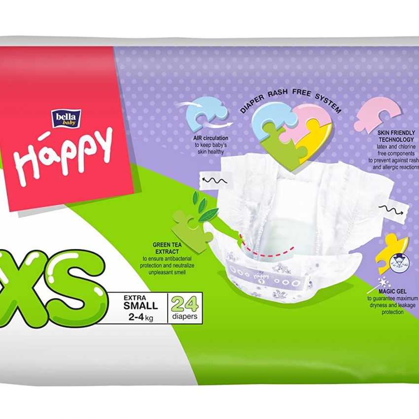 BELLA BABY HAPPY DIAPERS EXTRA SMALL 24 PCS - Yummy Mummys